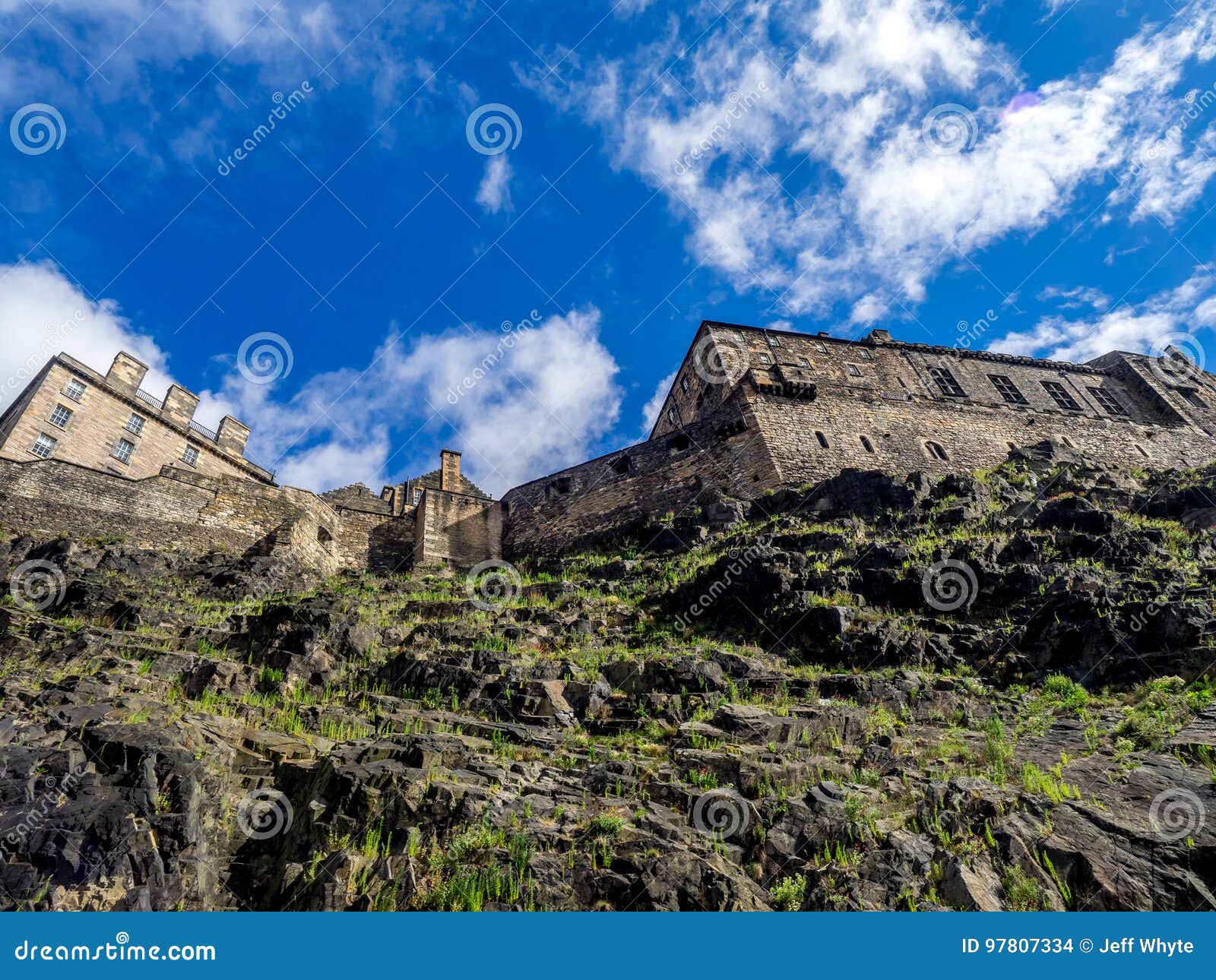 Ancient Edinburgh Castle, Scotland Stock Photo - Image of hilltop ...