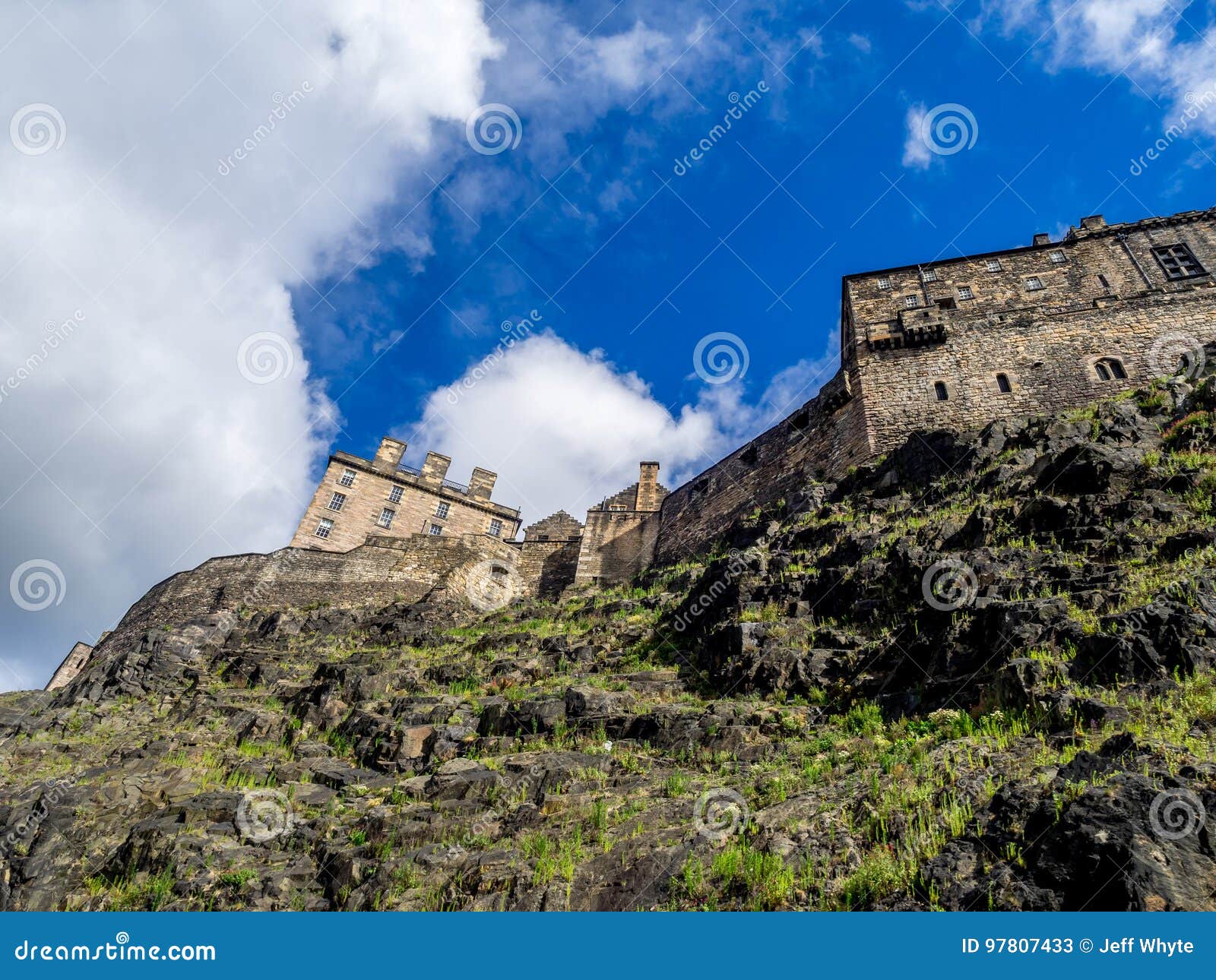 Ancient Edinburgh Castle, Scotland Stock Image - Image of hilltop ...
