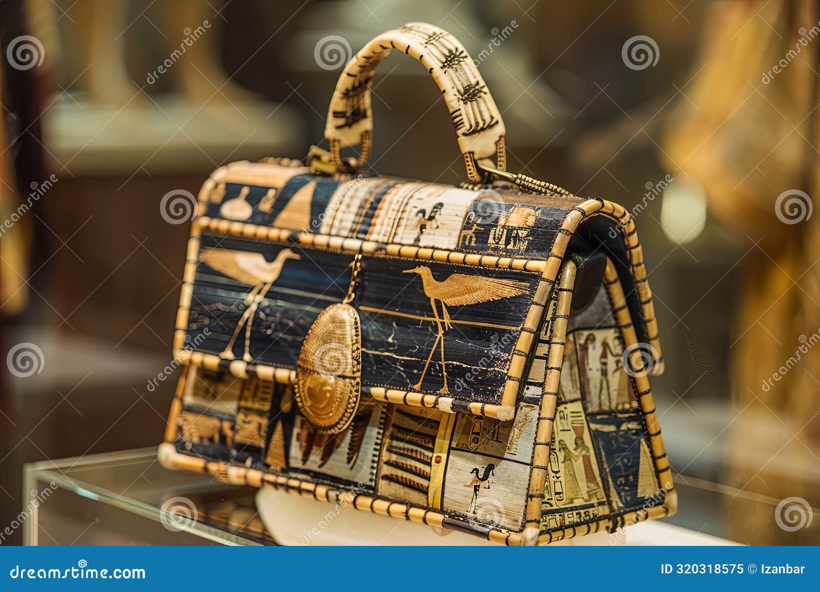 Ancient Egypt Hieroglyphs Woman Luxury Bag Generative AI Stock ...