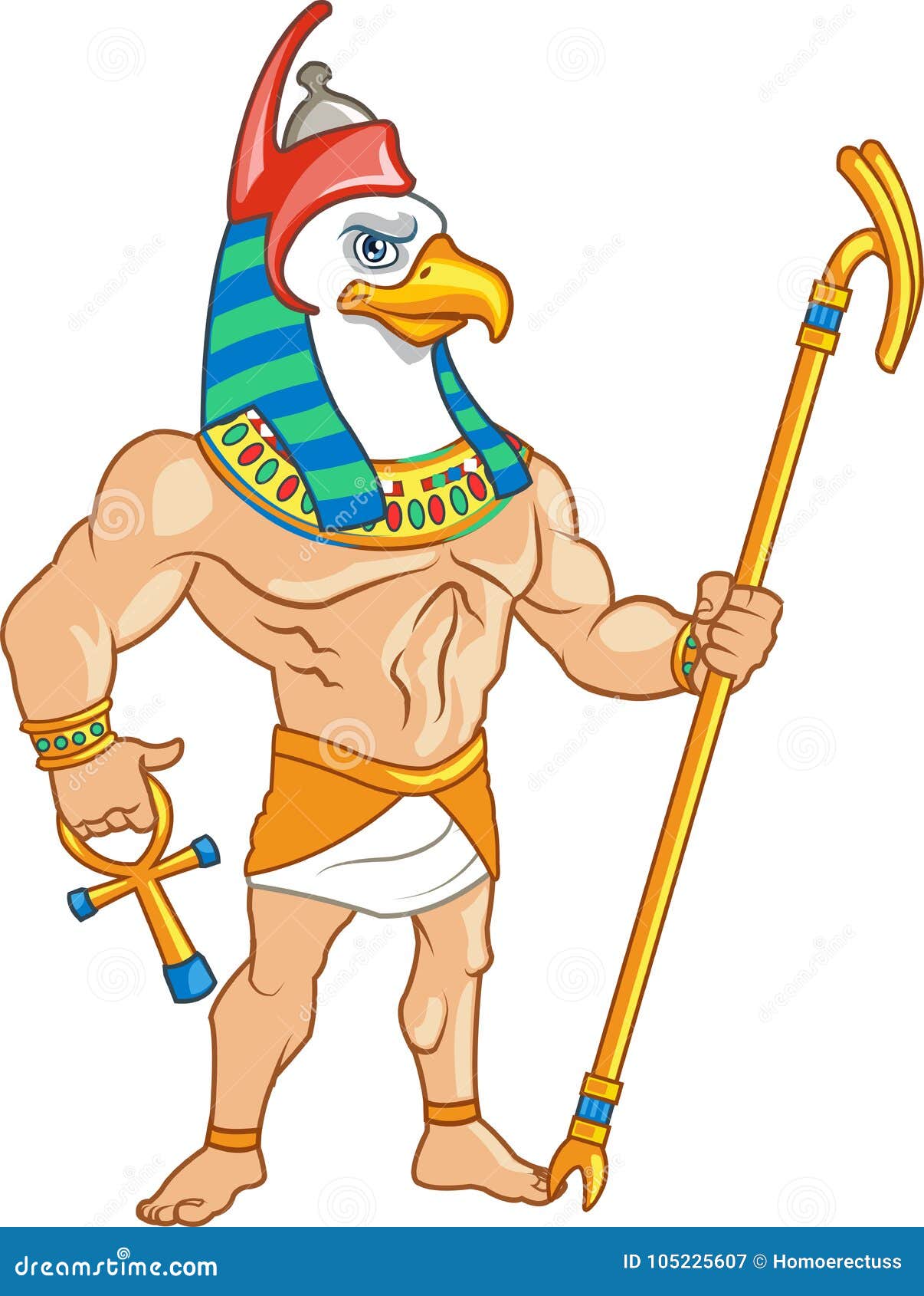 Ancient Egypt Mythology God of Sky Horus Stock Vector - Illustration of ...