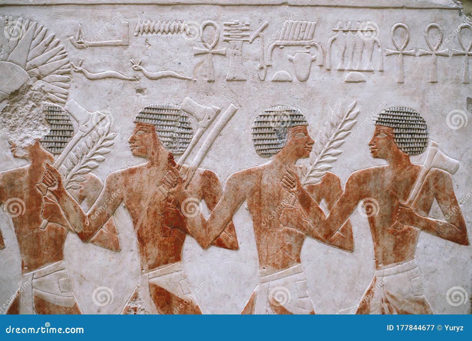 Ancient Egypt wall relief stock image. Image of blue - 177844677