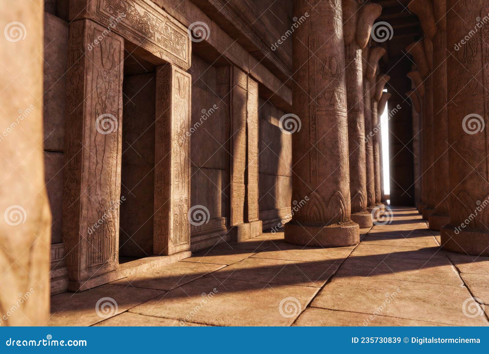 Ancient Egyptian Architecture Background. Stock Illustration ...