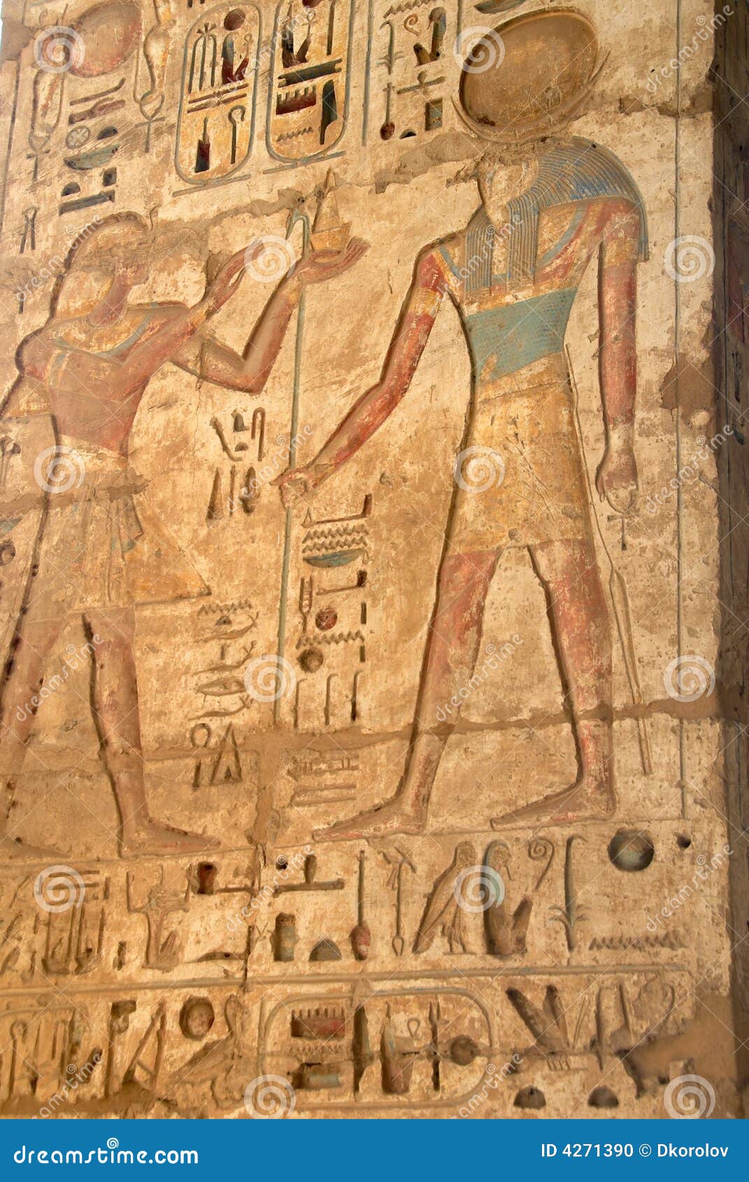 Ancient Egyptian Bas-relief Stock Photo - Image of ramesses, wall: 4271390