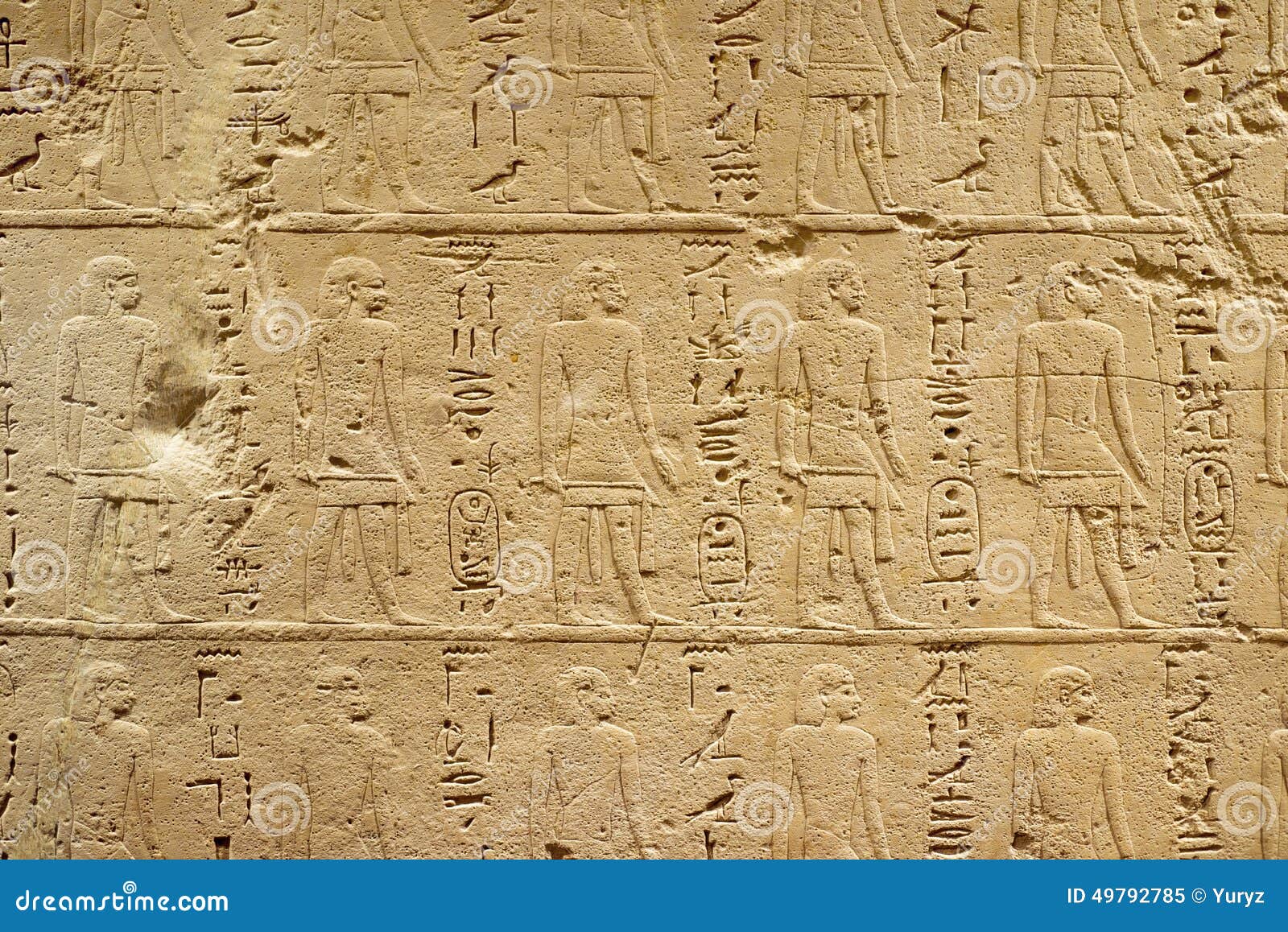 Ancient Egyptian Calligraphy Stock Photo - Image: 49792785