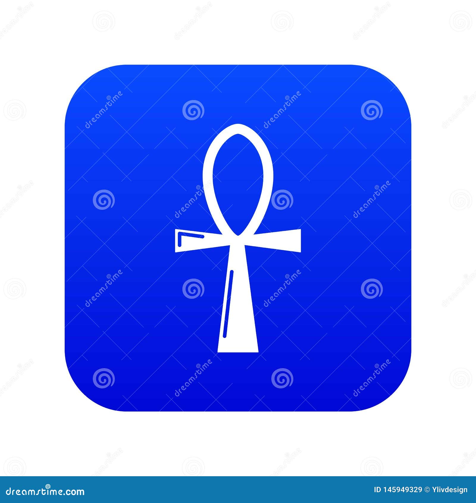 Ankh Red Blue A Symbol Of Life Symbol Of Immortality Abstract Night
