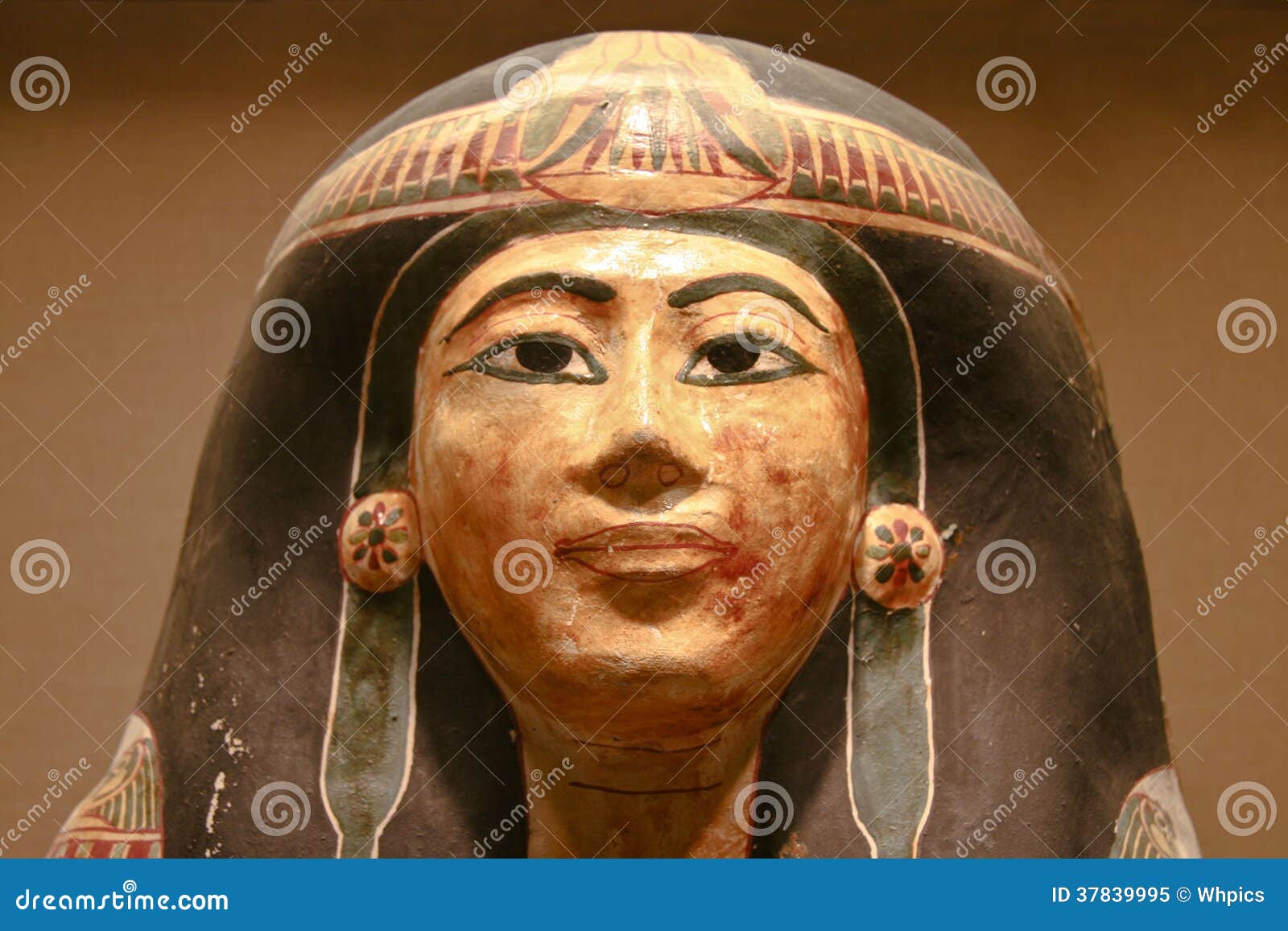 Ancient Egyptian Decorated Sarcophagus of a Woman Stock Image - Image ...