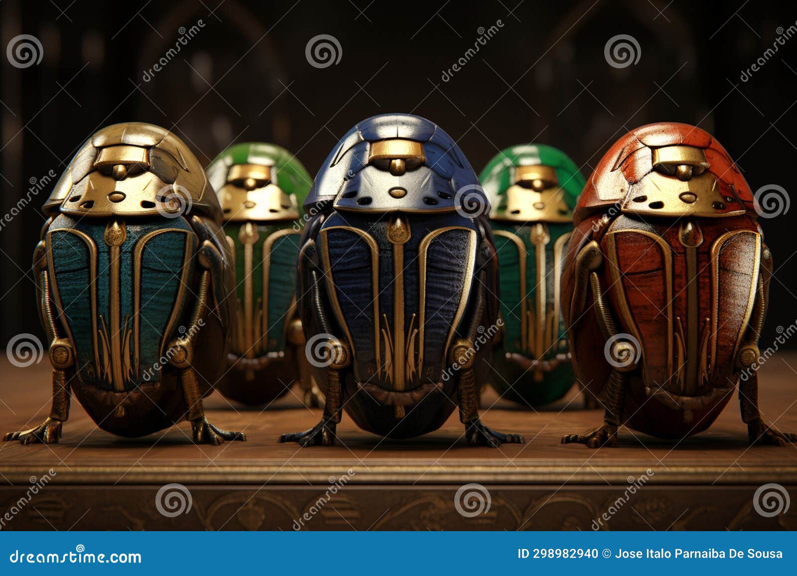 Ancient Egyptian Depictions of Sacred Scarabs Octa Stock Illustration ...
