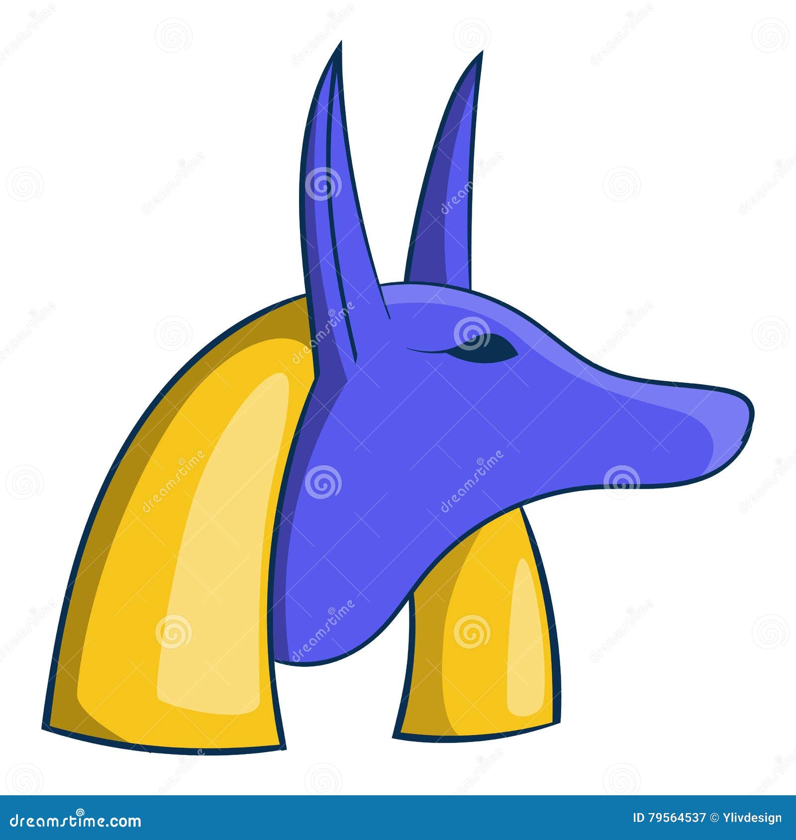 Ancient Egyptian God Anubis Icon, Cartoon Style Stock Vector ...