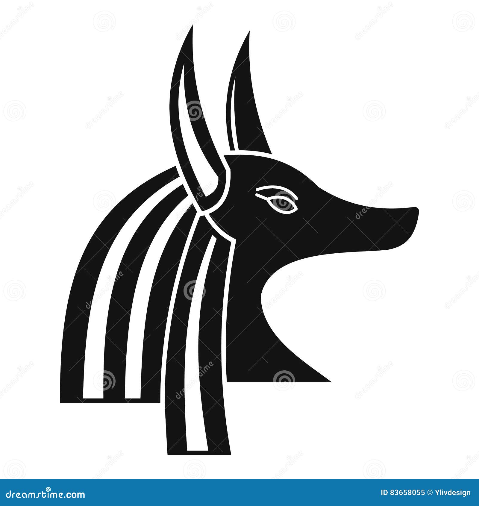 Ancient Egyptian God Anubis Icon, Simple Style Stock Vector - Illustration of gold, king: 83658055