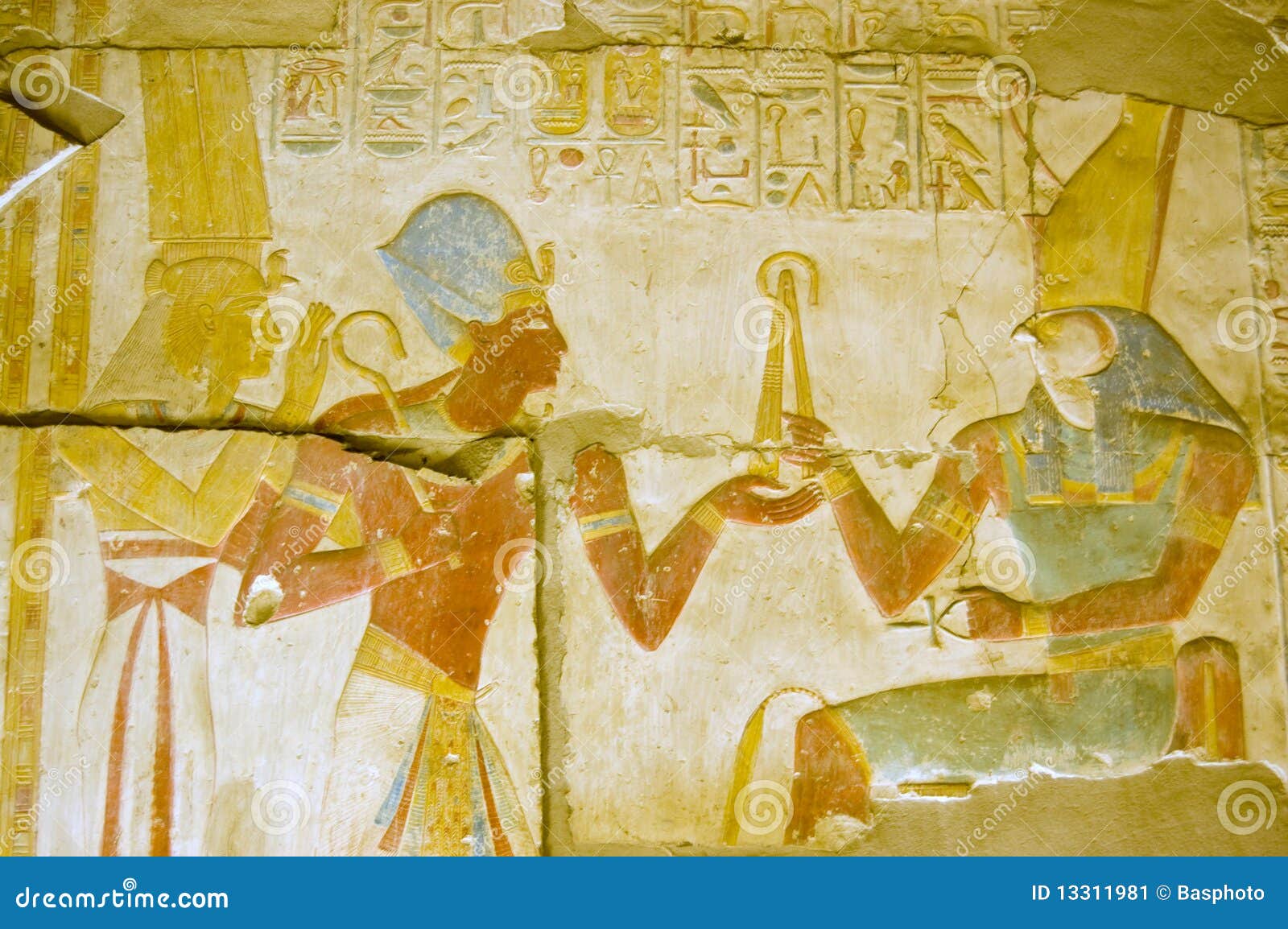 Ancient Egyptian Carving Seti Horus Stock Photos by Megapixl