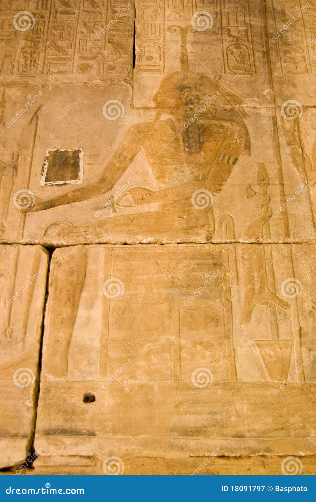 Ancient Egyptian God Khnum stock image. Image of vertical - 18091797