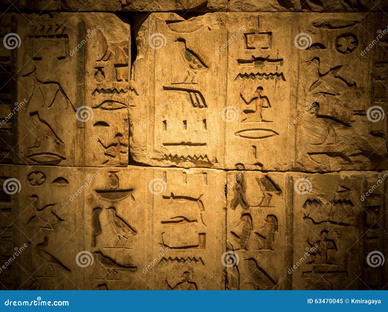 Ancient Egyptian Hieroglyph Carved in Stone Stock Image - Image of ...