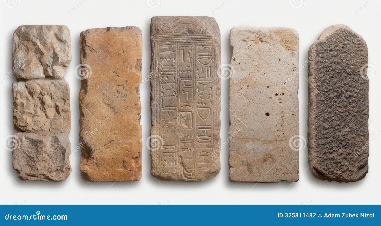 Hieroglyphic Inscriptions On A Stone Tablet Or Wall Illustration ...