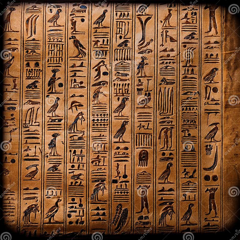 Ancient Egyptian Hieroglyphs, AI Generated Stock Illustration ...