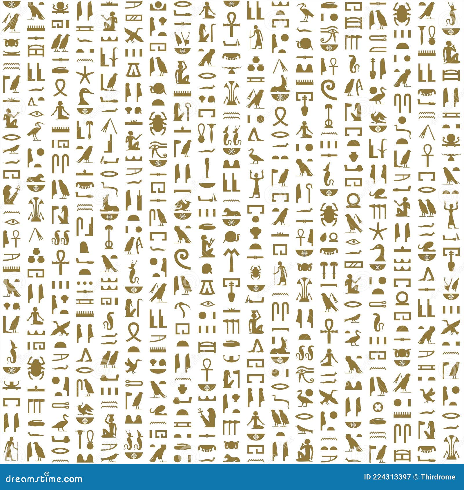 Ancient Egyptian Hieroglyphs Seamless Pattern Stock Vector ...