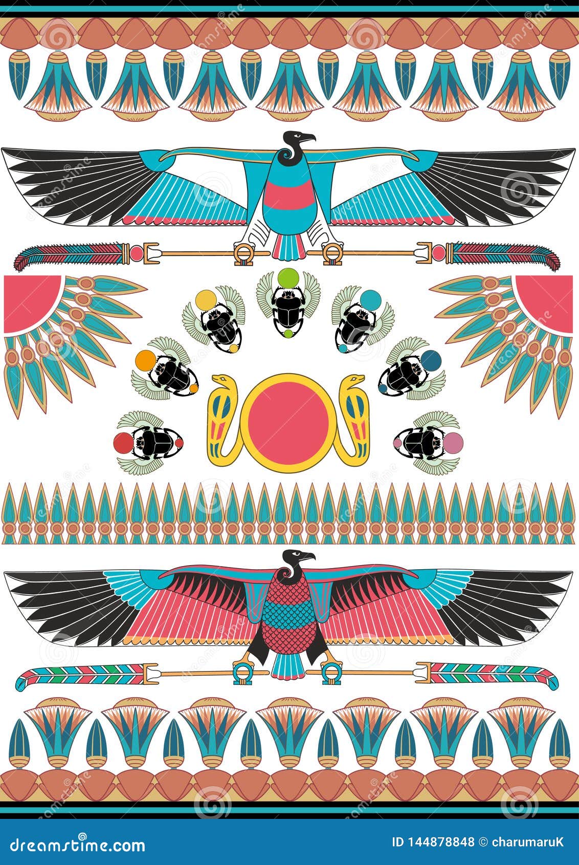 Ancient Egyptian Murals, Sculptures And Patterns. Ancient Egypt ...