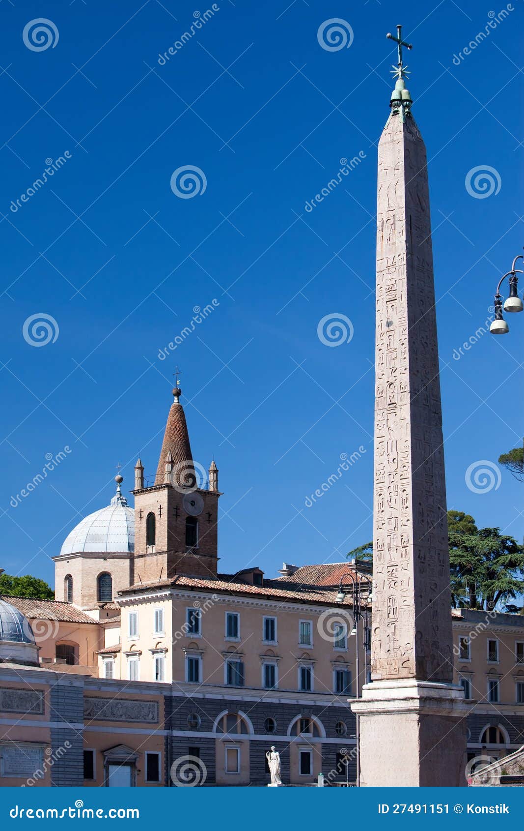 Ancient Egyptian Obelisk. Rome Stock Image - Image of european ...