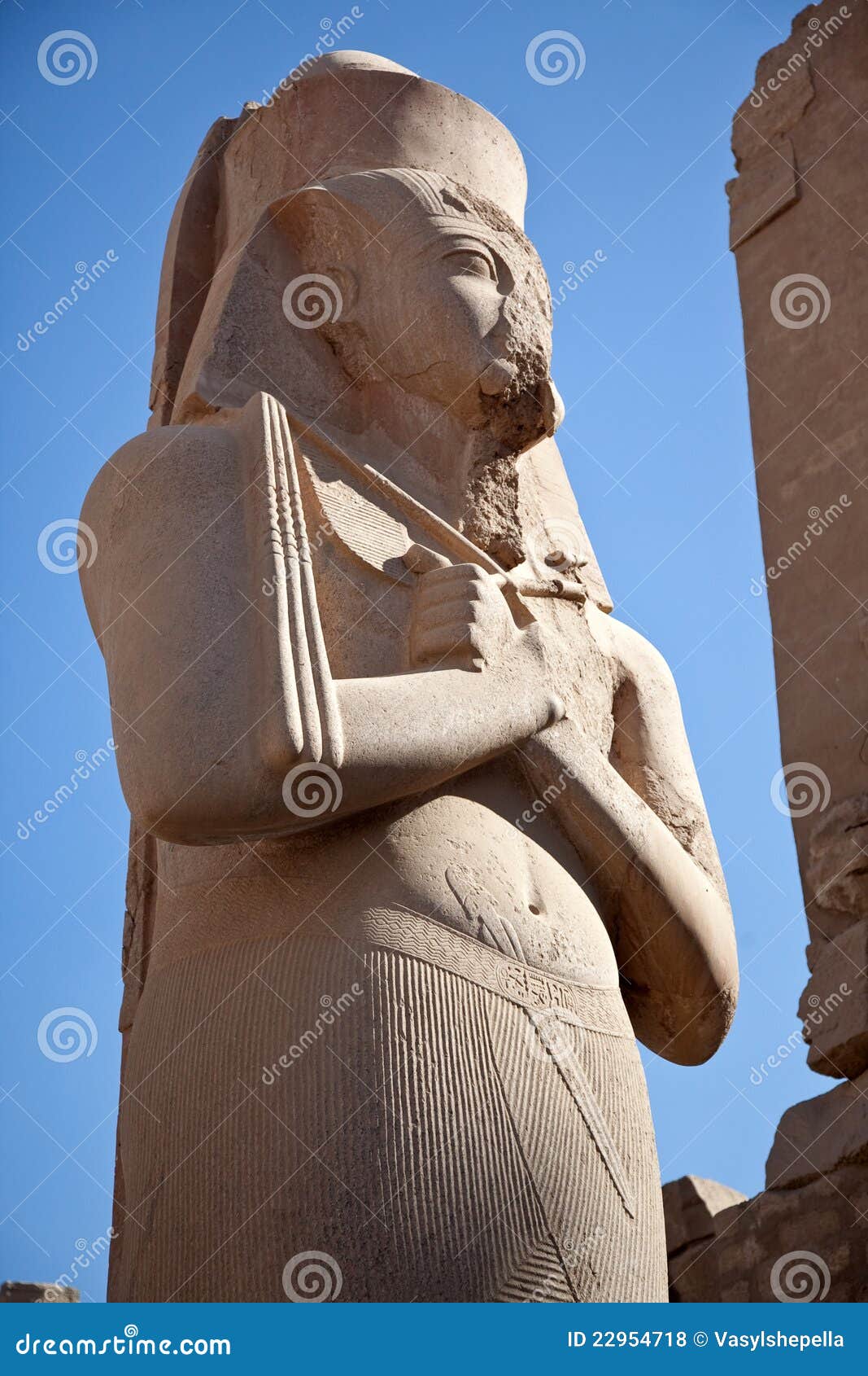 Ancient Egyptian Pharaoh S Statue Stock Photo - Image of stone ...