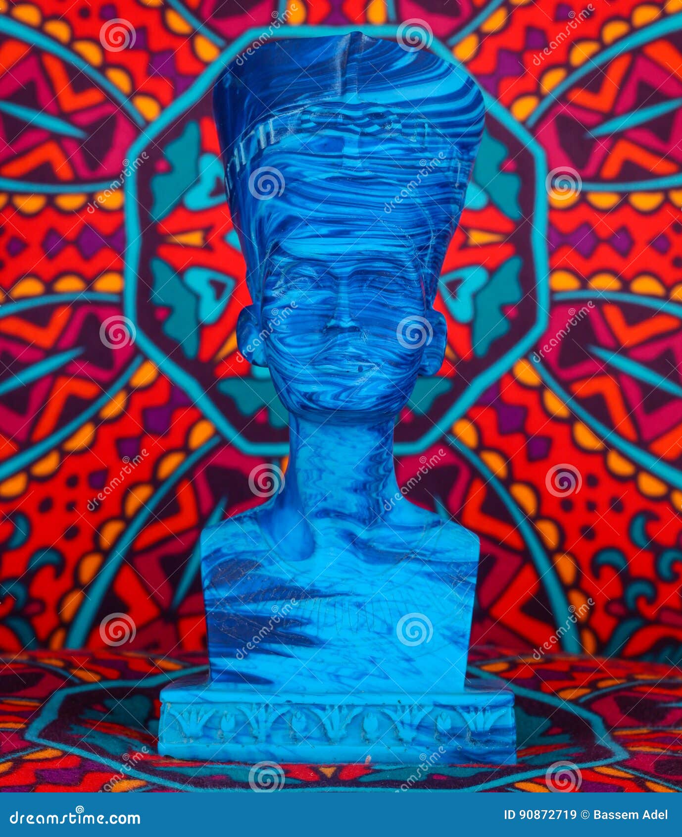 Ancient Egyptian Pharaoh Statue Stock Image - Image of pattenn ...