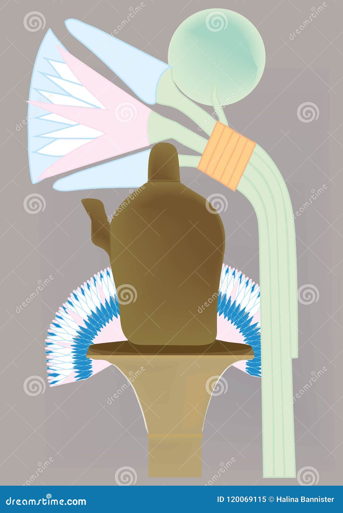 Ancient Egyptian Pitcher stock illustration. Illustration of egyptian ...