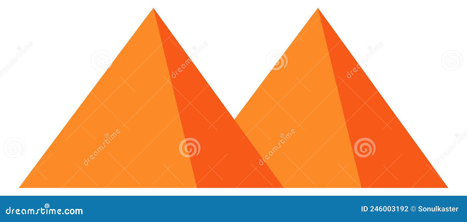 Ancient Egyptian Pyramids Architecture Sightseeing Vector Illustration ...