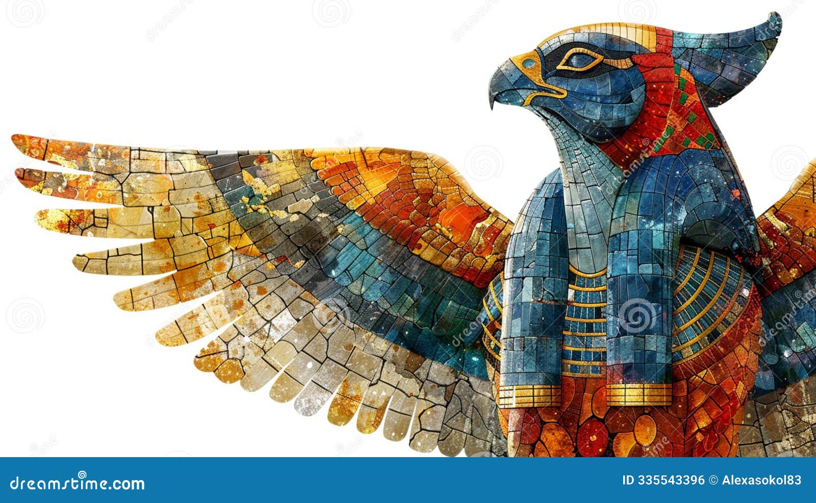Ancient Egyptian Ra Falcon Headed God Figure Stock Photo - Image of ...