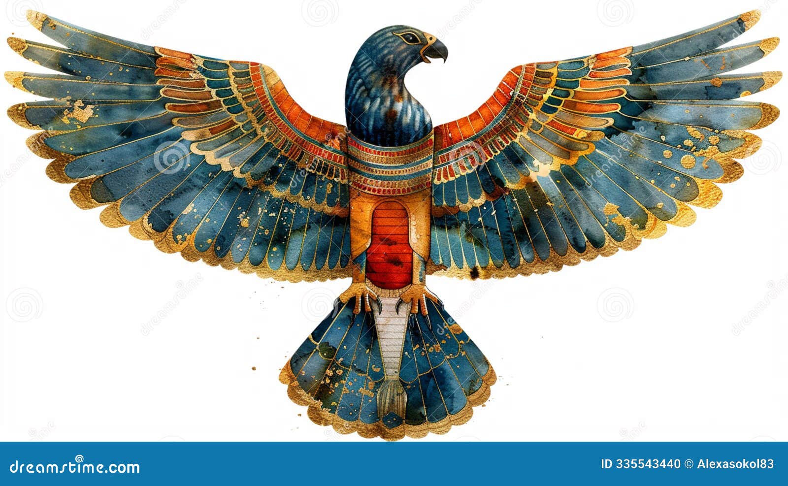 Ancient Egyptian Ra Falcon Headed God Figure Stock Photo - Image of ...