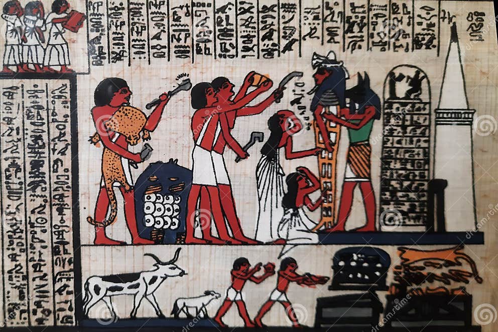 Ancient Egyptian ritual stock image. Image of person - 238622261