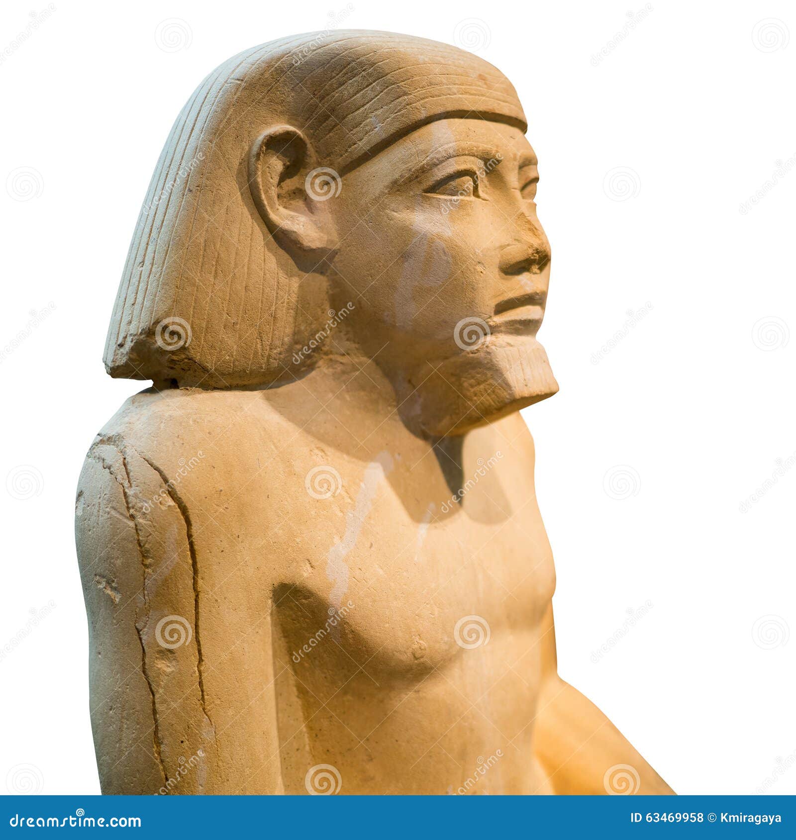 Ancient Egyptian Sculpture of a Man Stock Photo - Image of history ...