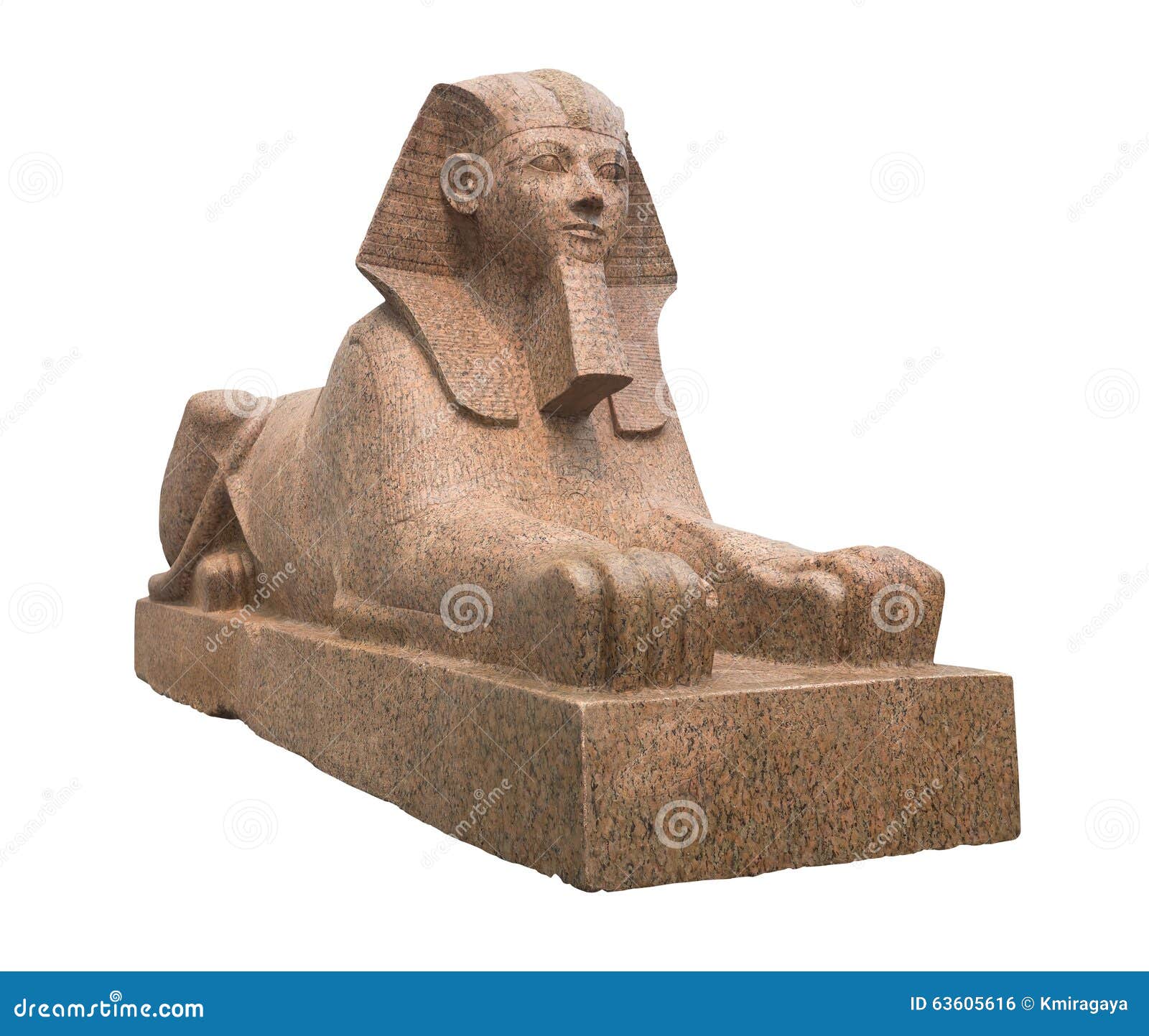 Ancient Egyptian Sphinx Isolated on White Stock Photo - Image of ...
