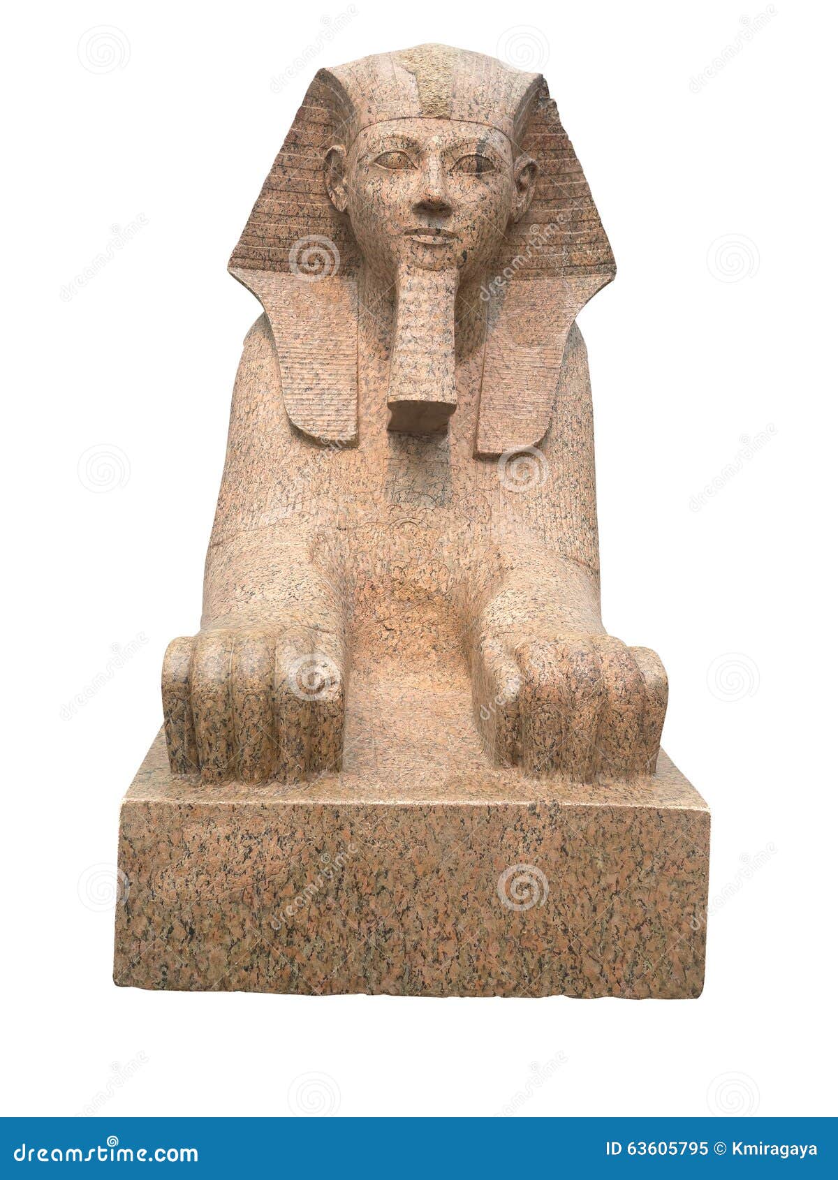 Ancient Egyptian Sphinx Isolated on White Stock Image - Image of ...