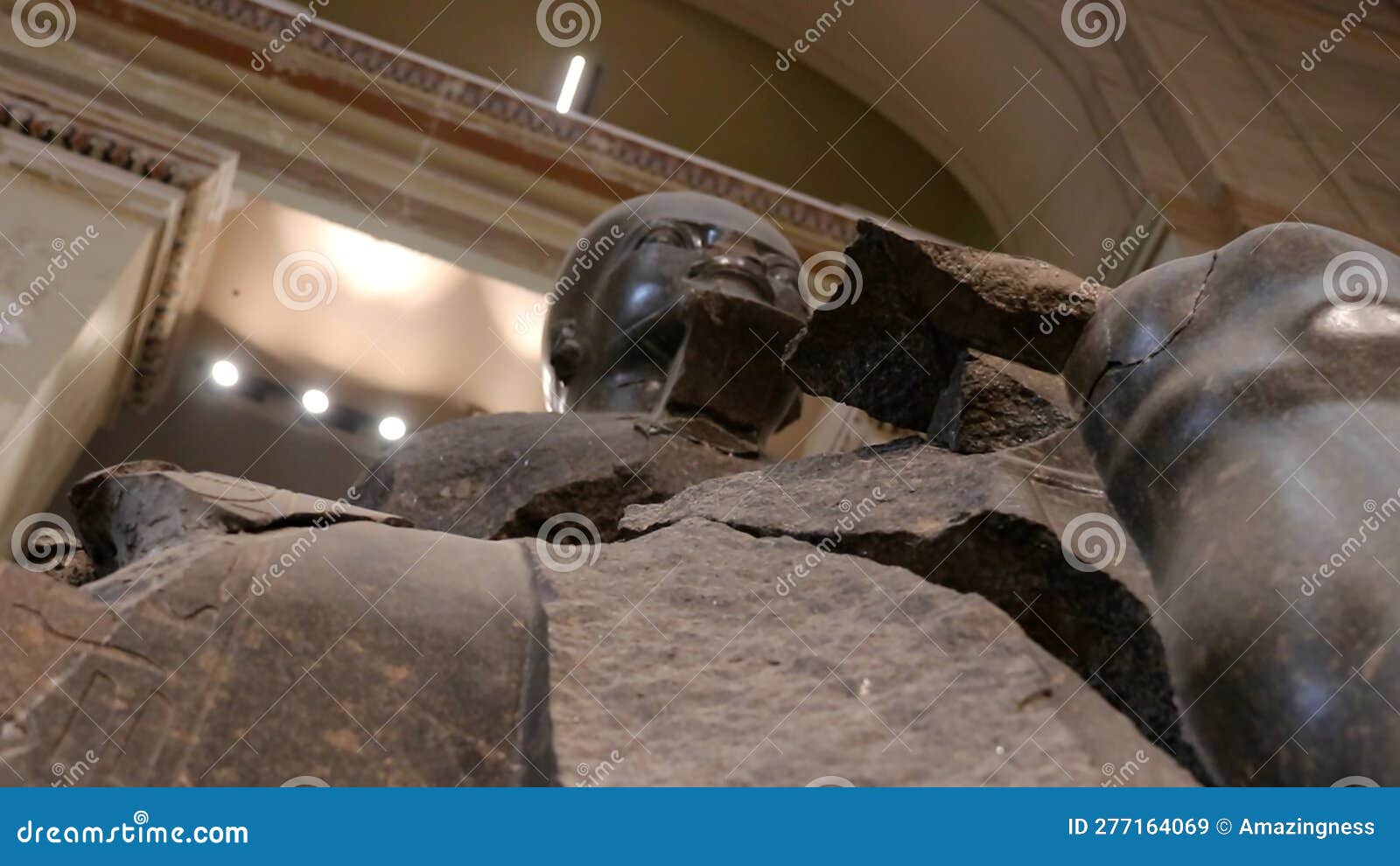 Ancient Egyptian Statue in the Egyptian Museum, Cairo Stock Image ...