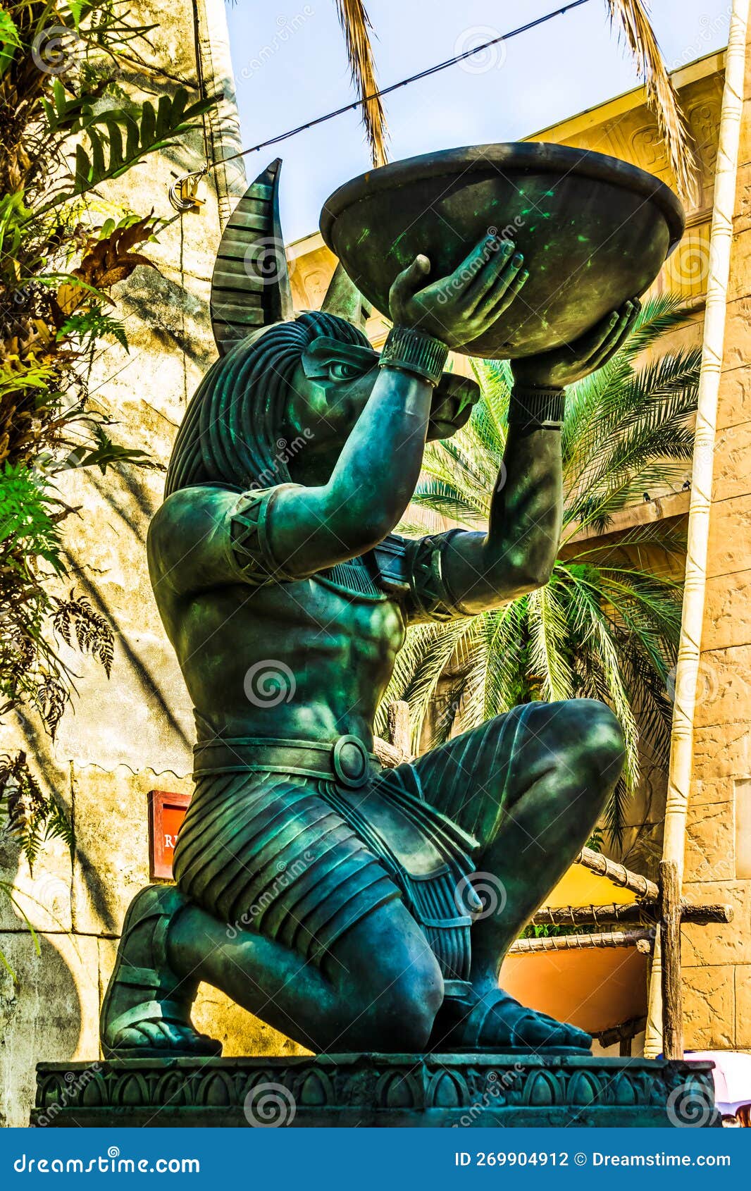 Ancient Egyptian Statue at Universal Studios Singapore. Editorial ...