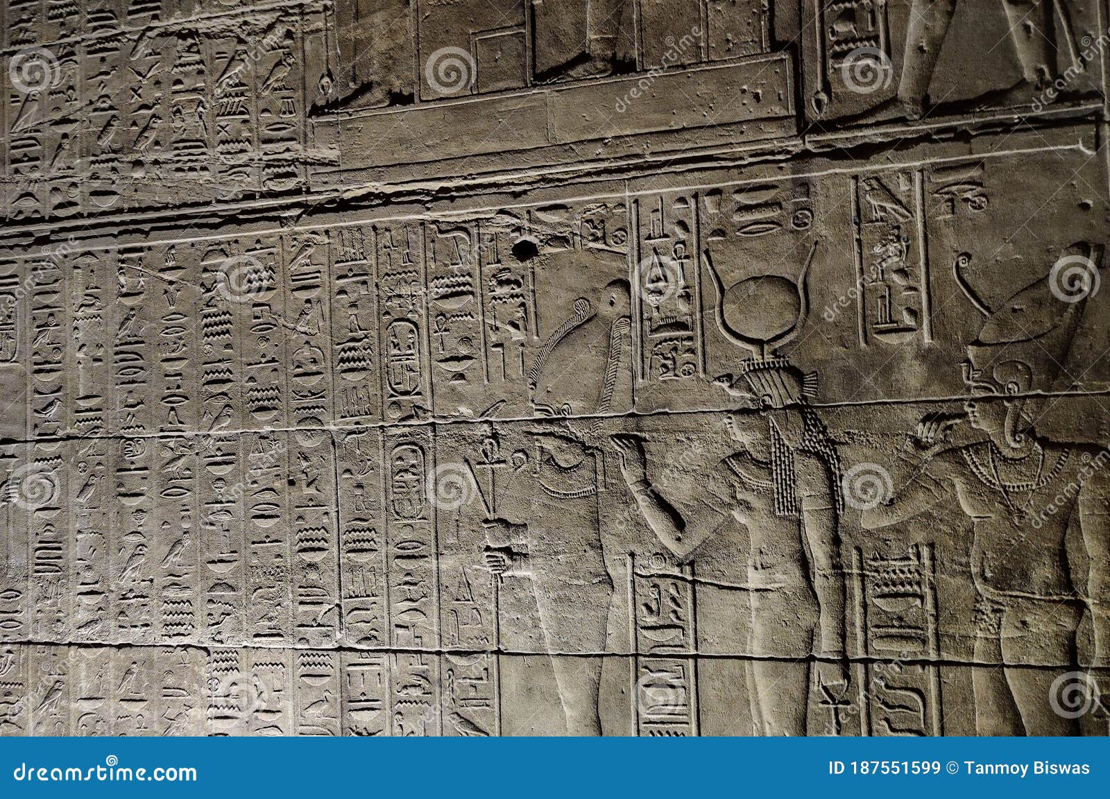 Ancient Egyptian Stone Carving Art. Stock Image - Image of natural ...