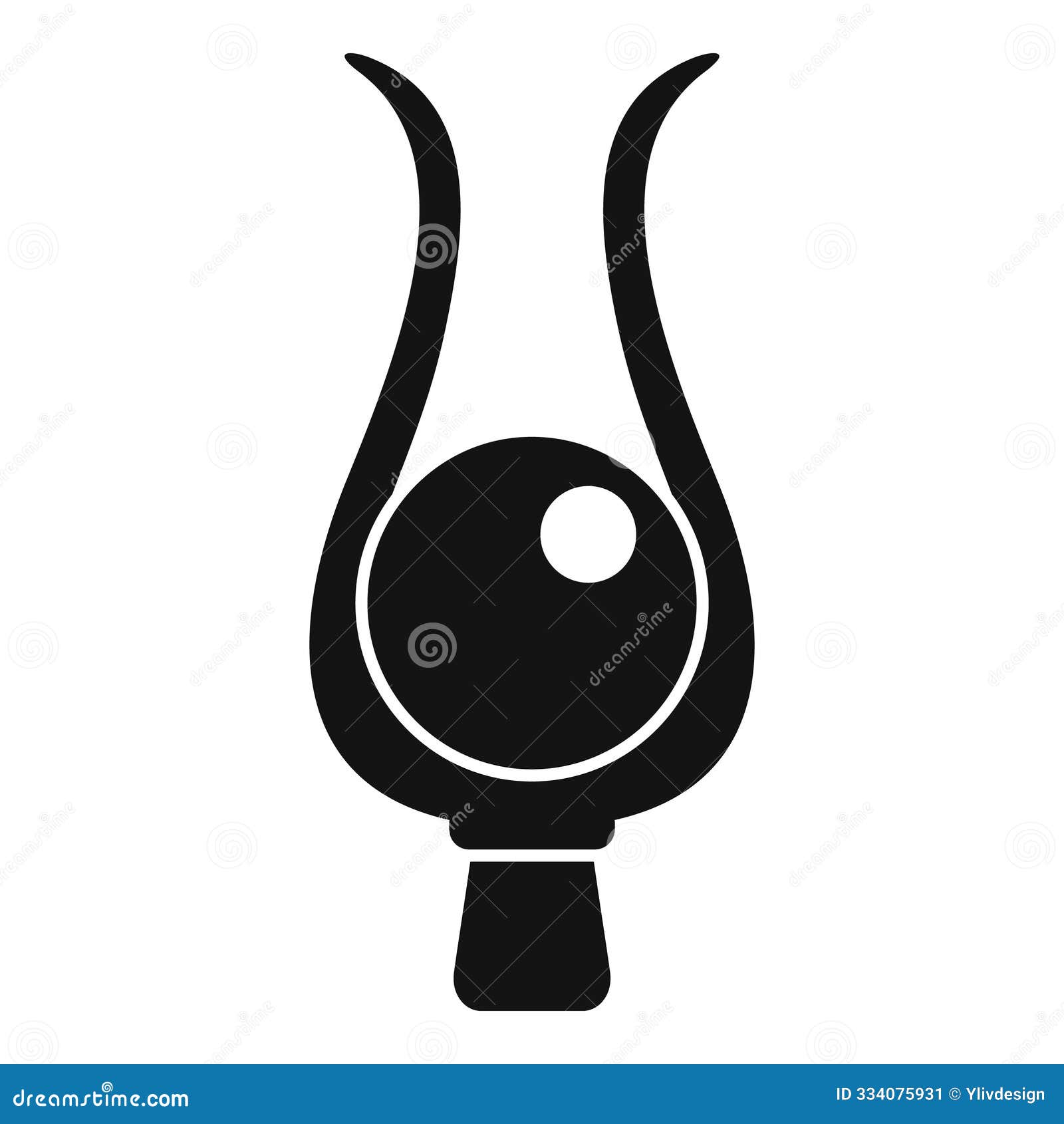 Ancient Egyptian Symbol Holding a Glowing Orb Icon Stock Illustration ...