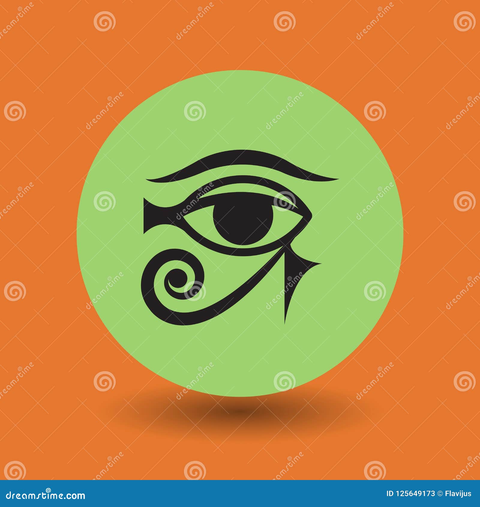 Ancient Egyptian symbol stock vector. Illustration of amulet - 125649173