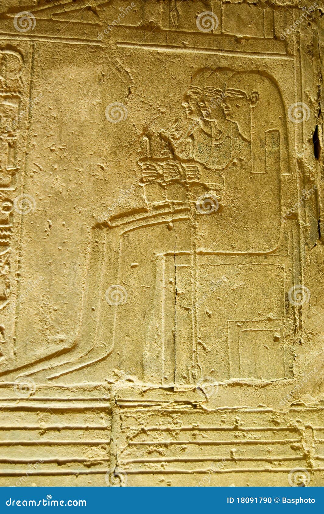 Pharoah Seti Presenting Lotus Flowers To God Horus Royalty-Free Stock ...