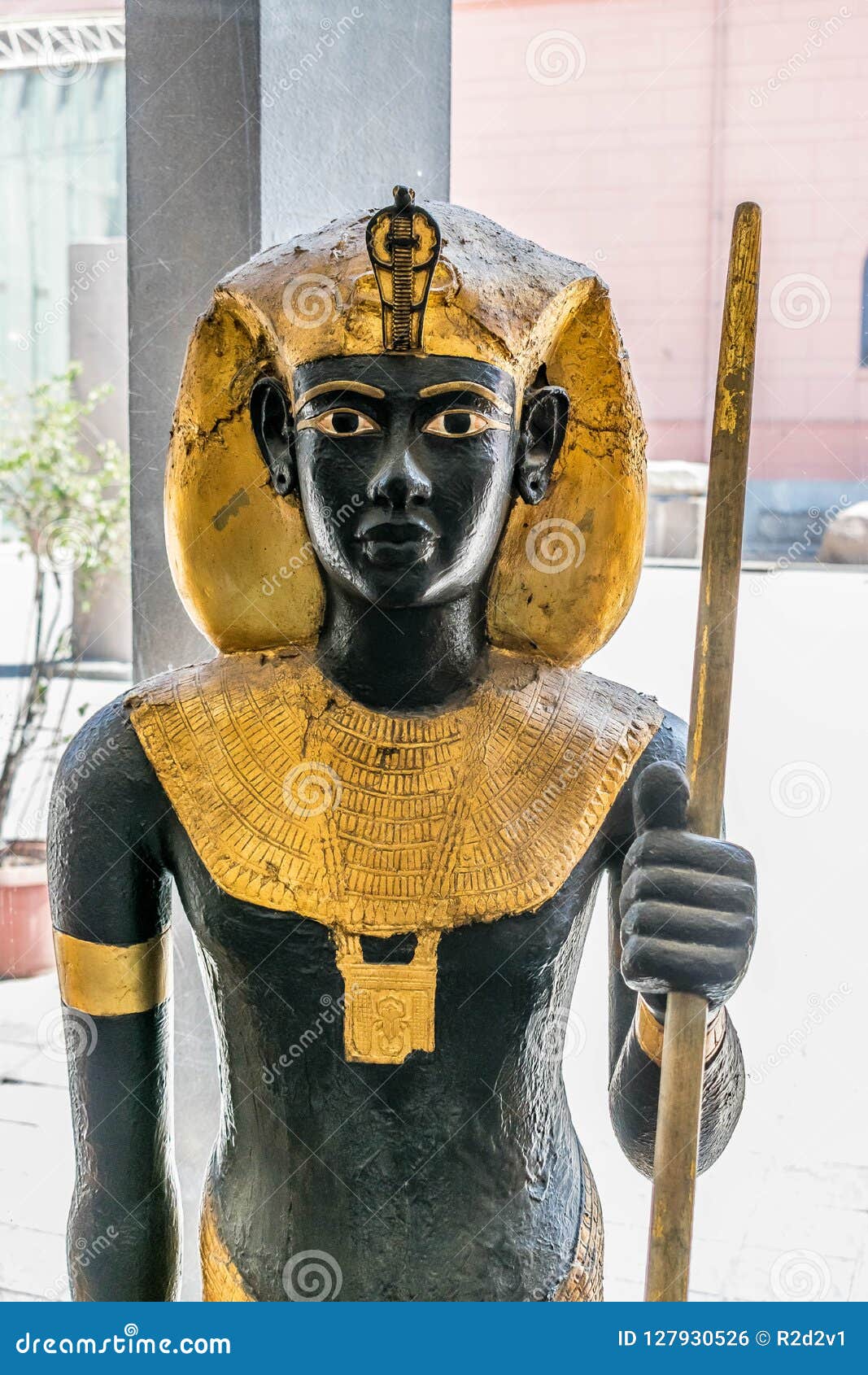 Ancient Egyptian Warrior with Lance Editorial Photo - Image of city ...