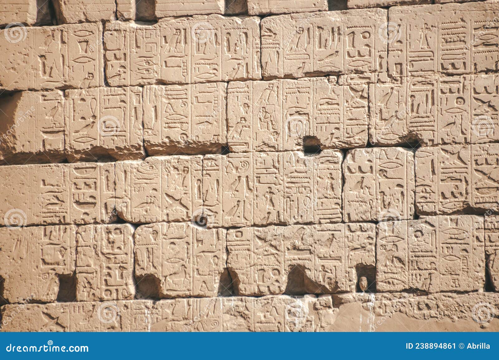 Ancient Egyptian Writing, Egyptian Hieroglyphs, Wall Inscriptions Stock ...