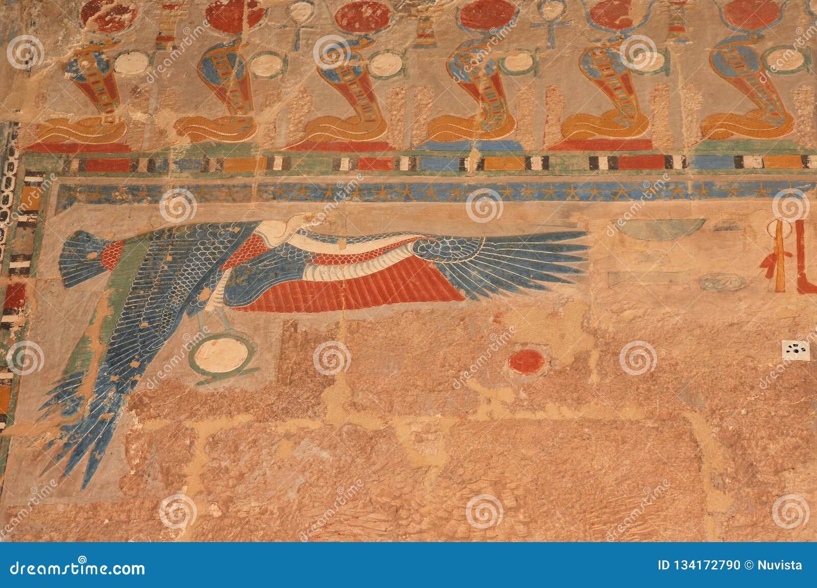 Ancient Egyption Mural stock photo. Image of wall, mural - 134172790