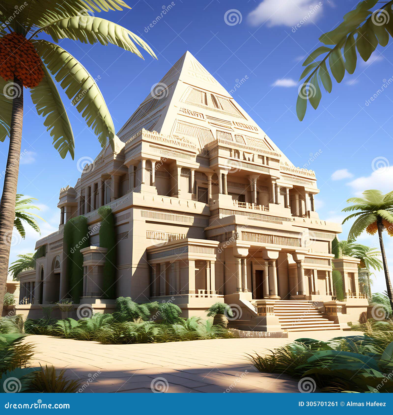 Egyptian Building Pyramids. Ancient Construction Pyramid Slavery Work ...