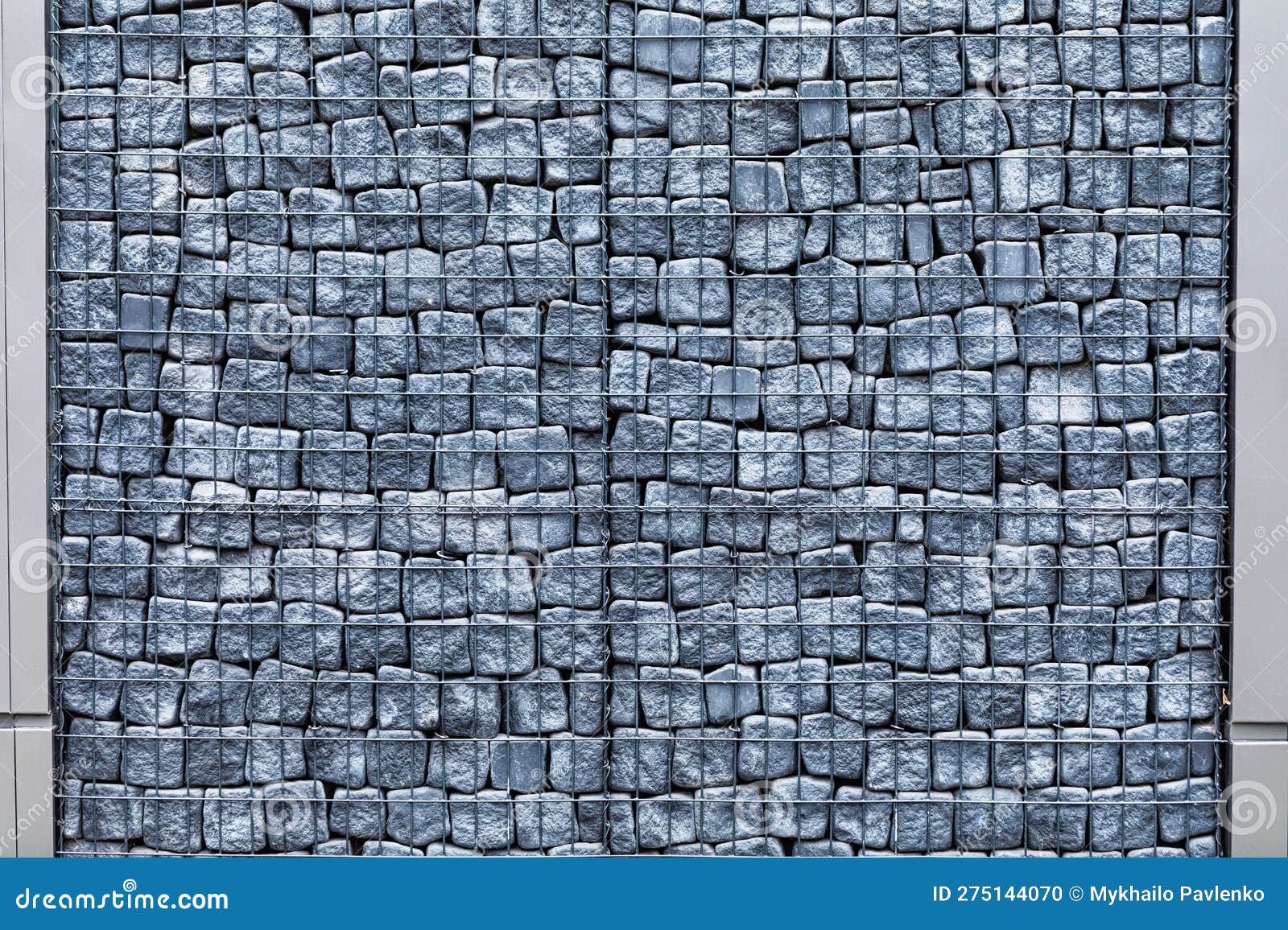 Ancient Elegance: Gabion Rectangular Stone Texture Stock Photo - Image ...