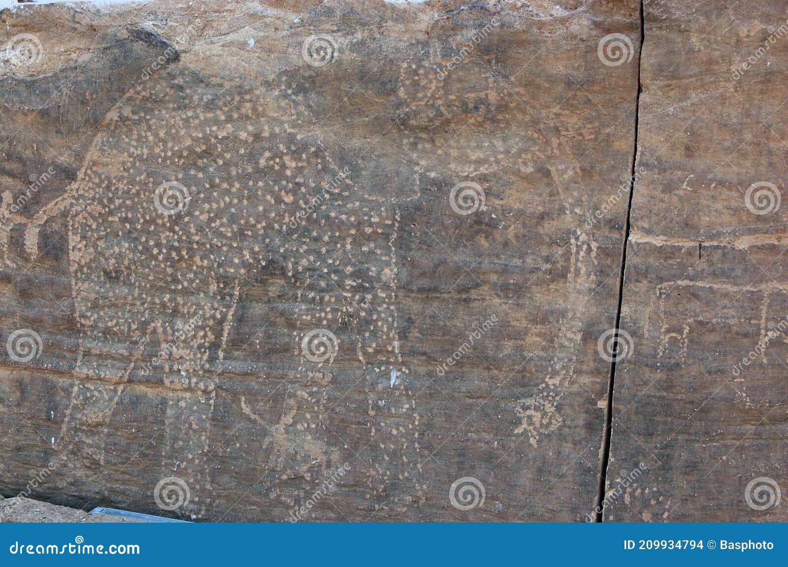 Ancient Elephant Carving on Nile Rock Stock Photo - Image of ...