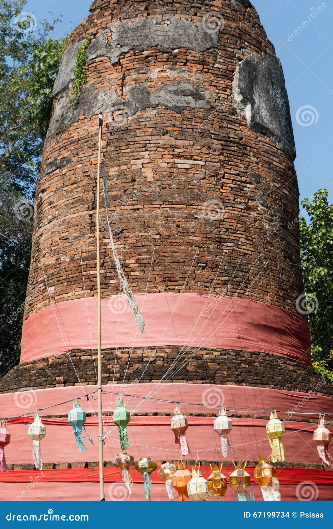 Ancient Elephant Monument Ruin in Thailand Style Stock Photo - Image of ...