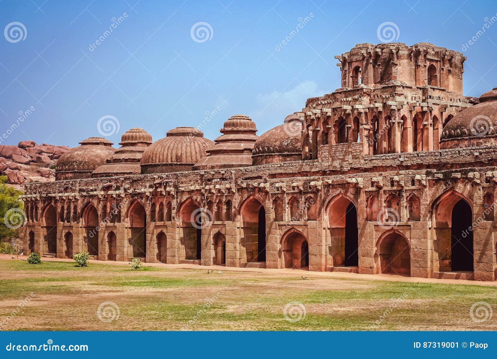 Ancient Elephant stables stock image. Image of history - 87319001