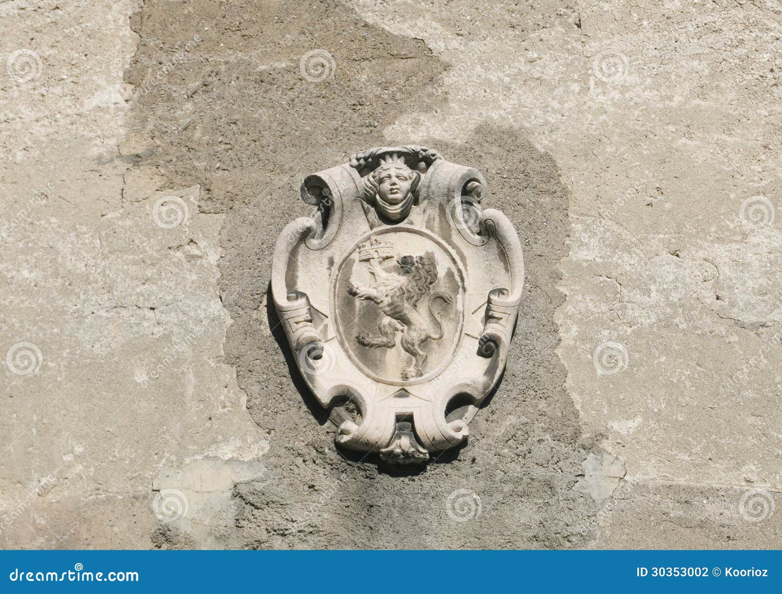 Ancient emblem stock photo. Image of arms, wall, horizontal - 30353002