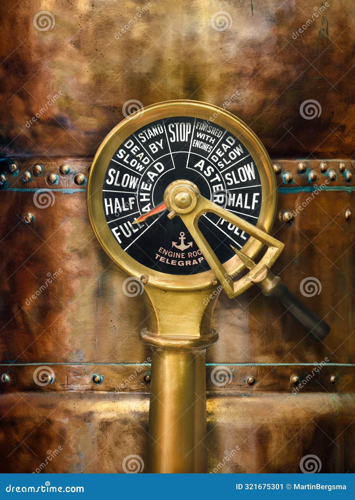 Ancient Engine Room Bridge Telegraph Stock Image - Image of technology ...