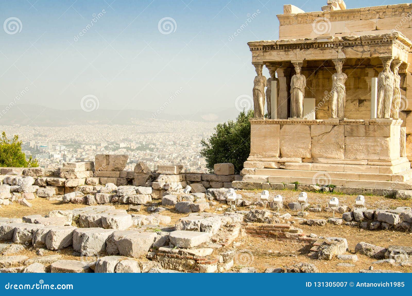 Ancient Erechtheion Temple on Acropolis Hill in Athens, Greece Stock ... Ancient Erechtheion Temple on Acropolis Hill in Athens, Greece Stock ...