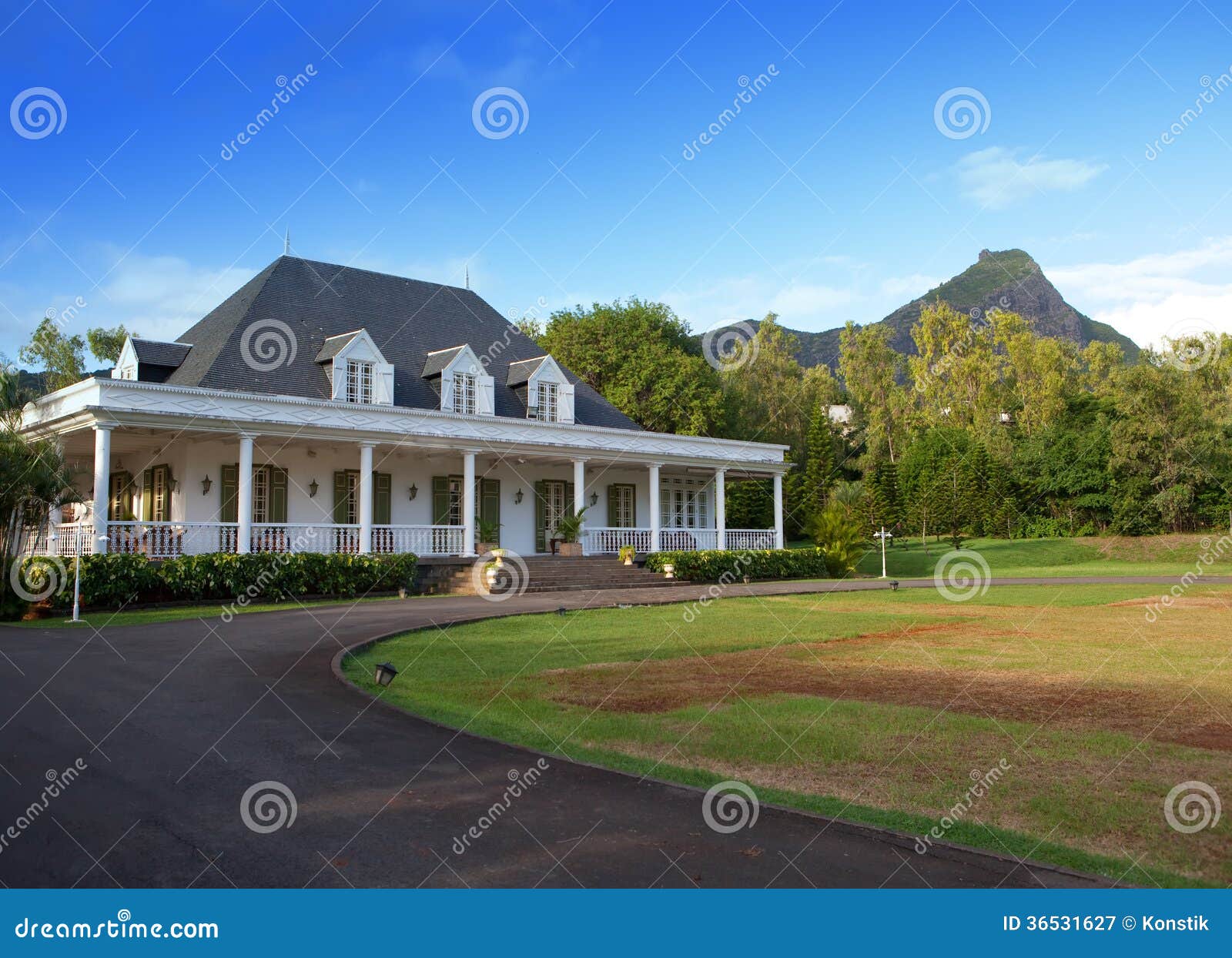 The Ancient Estate on Mauritius. Stock Image - Image of africa, island ...