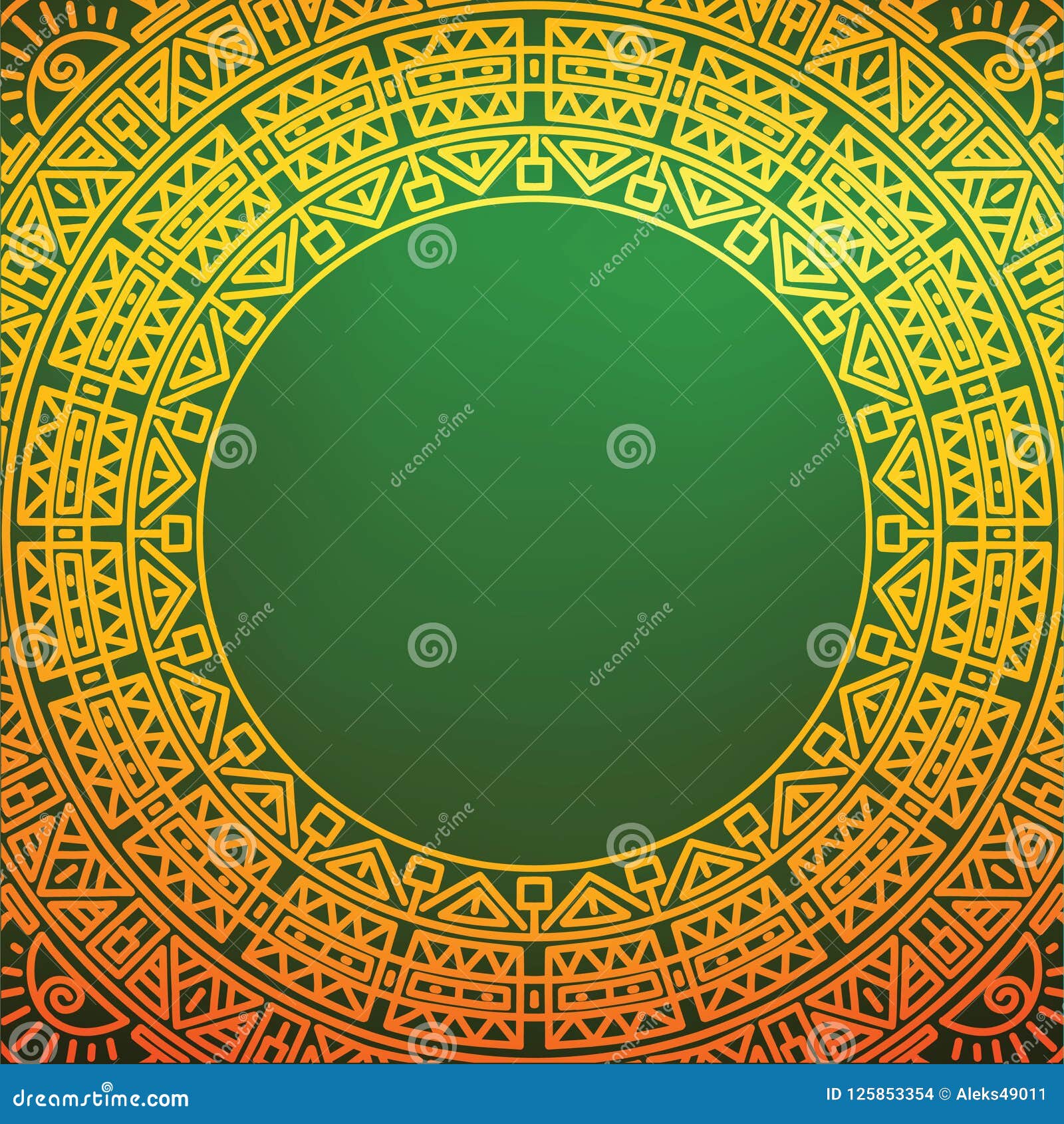 Ancient Ethnic Pattern .African Pattern in the Circle Stock Vector ...